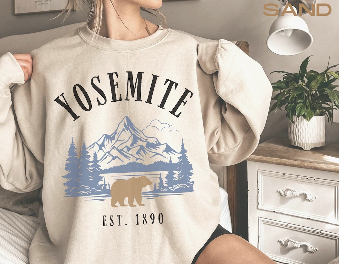 Yosemite Sweatshirt National Park Sweater Cali Sweater Bear Crewneck ...