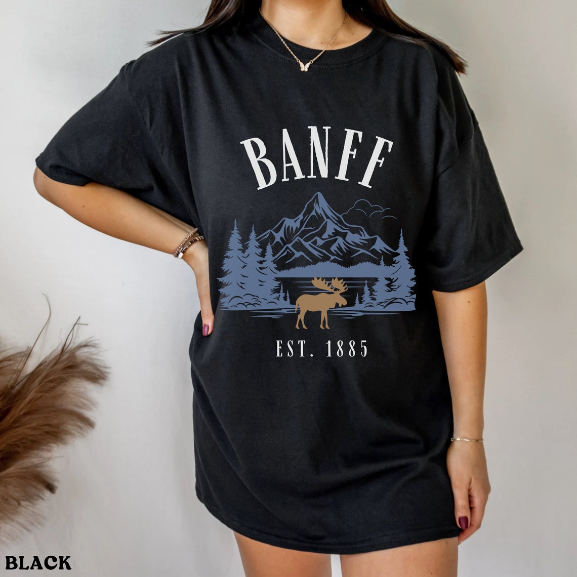 Banff Tshirt National Park T-shirt Canada Sweatshirt Moose Crewneck ...