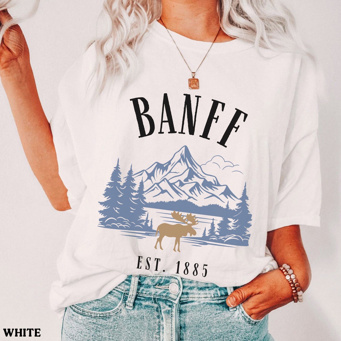 Banff Tshirt National Park T-shirt Canada Sweatshirt Moose Crewneck ...