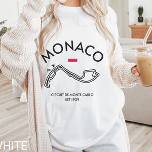 Monaco Race Track Shirt Monte Carlo Grand Prix Crewneck F1 Inspired ...