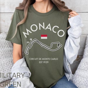 Monaco Race Track Shirt Monte Carlo Grand Prix Crewneck F1 Inspired ...