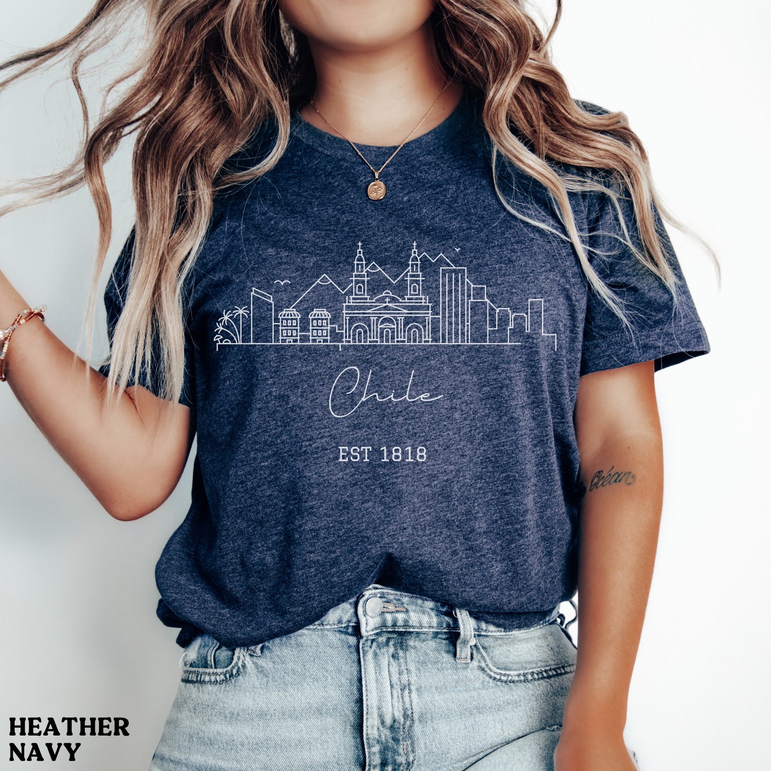 Chile Shirt Chile Crewneck City Skyline Sweater Women Tshirt Men T ...