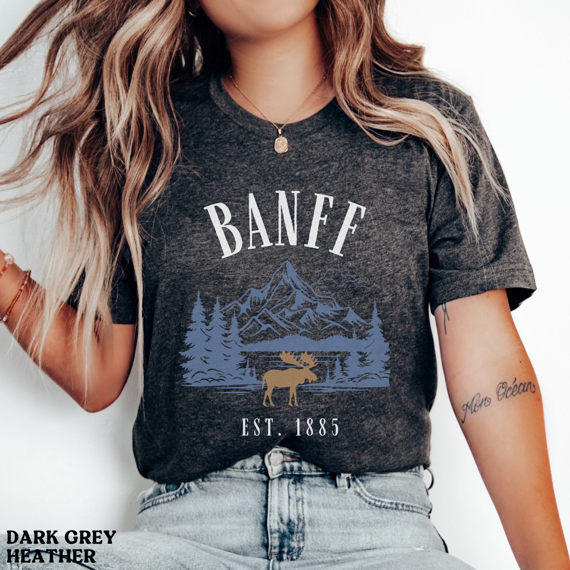 Banff Tshirt National Park T-shirt Canada Sweatshirt Moose Crewneck ...