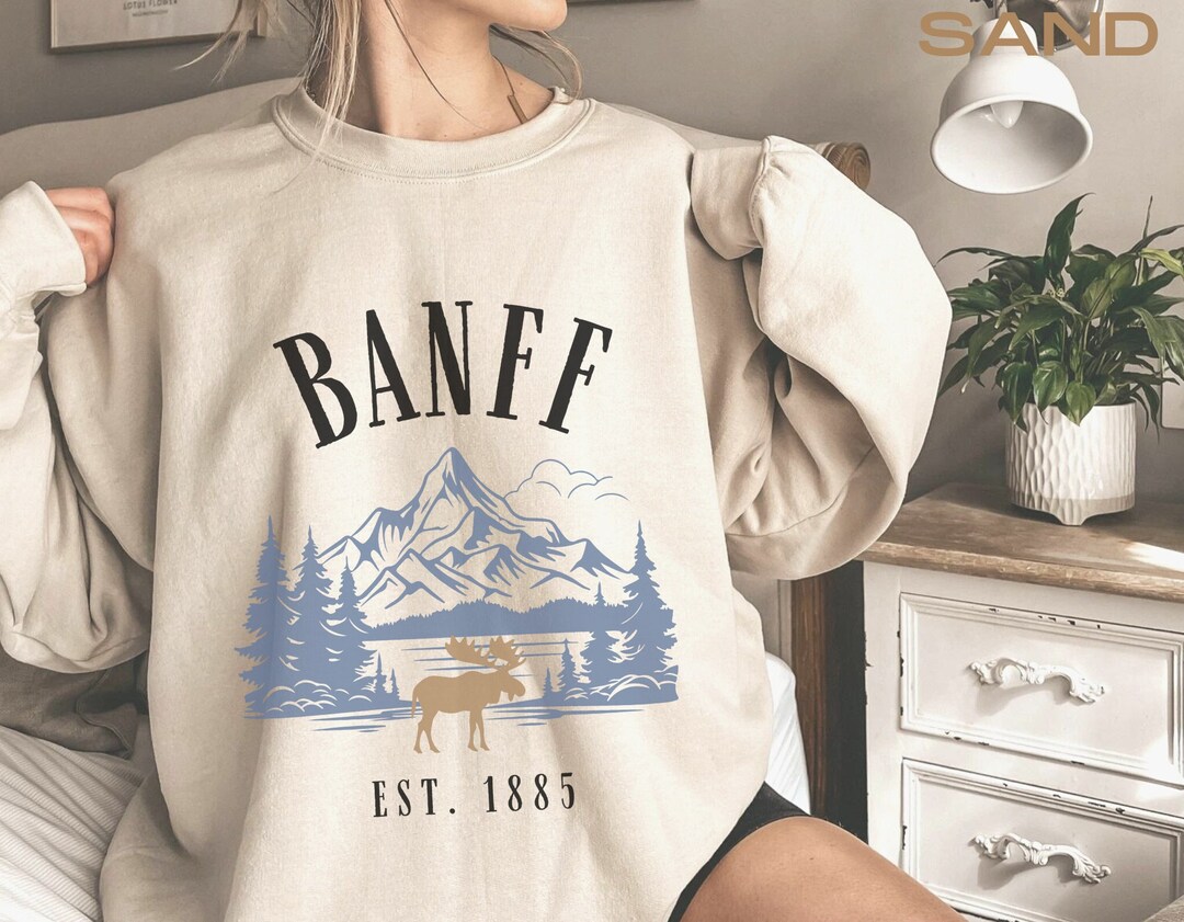 Banff Sweatshirt National Park Sweater Canada Shirt Moose Crewneck ...