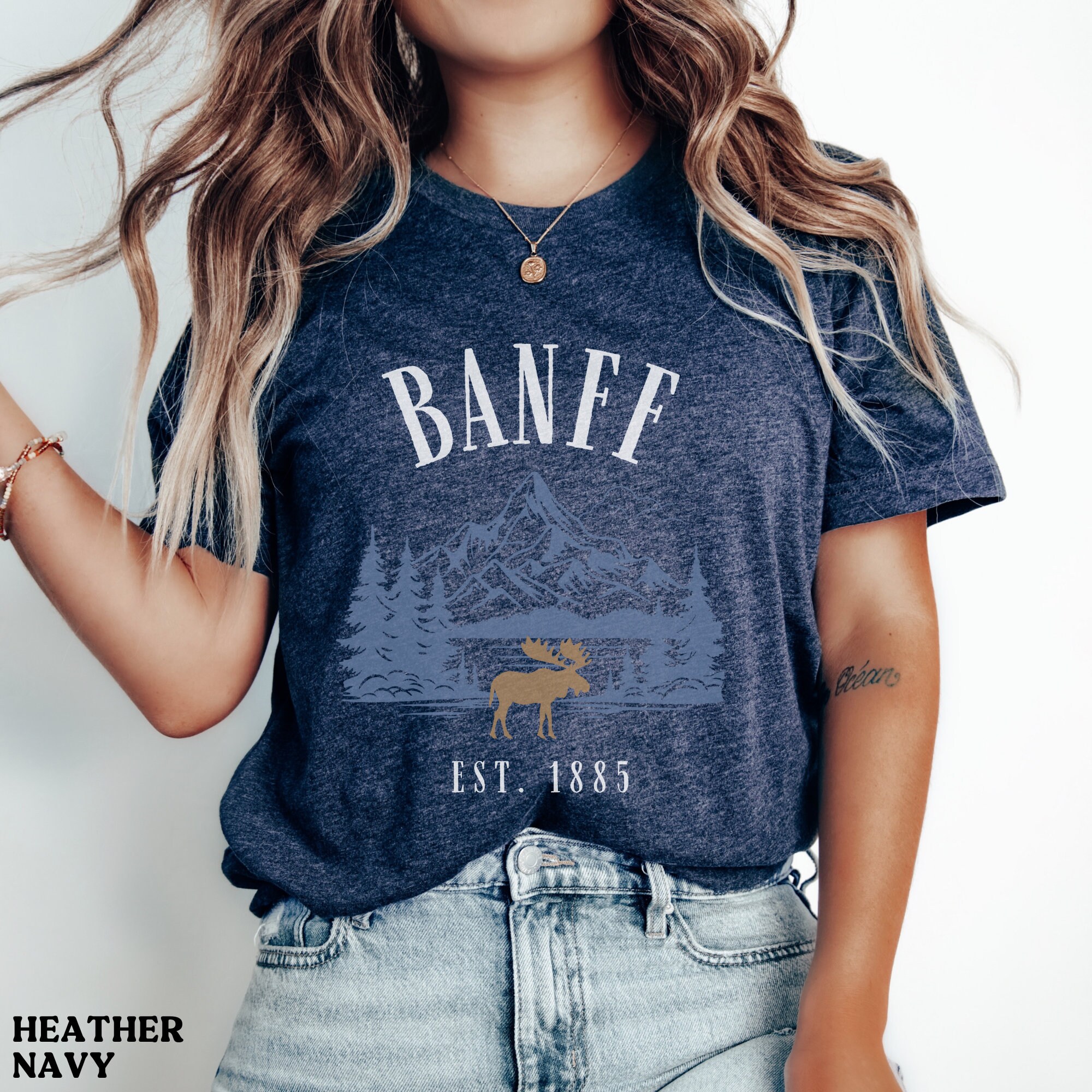 Banff Tshirt National Park T-shirt Canada Sweatshirt Moose Crewneck ...