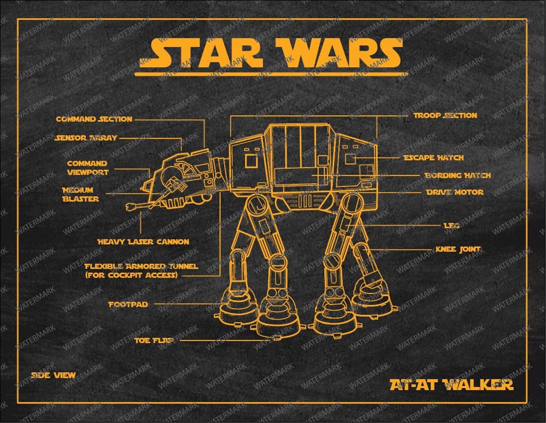 AT-AT Walker Blueprint Digital Download - Etsy