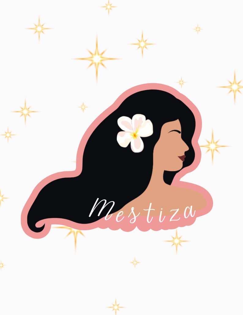 Mestiza Sticker, Filipina, Filipino, Pinay, Asian, Sticker, Philipines ...