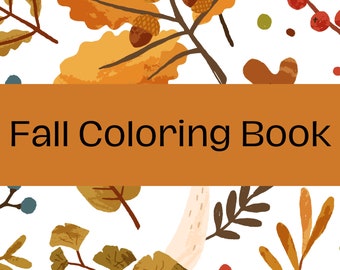 Fall Coloring Sheets - Etsy