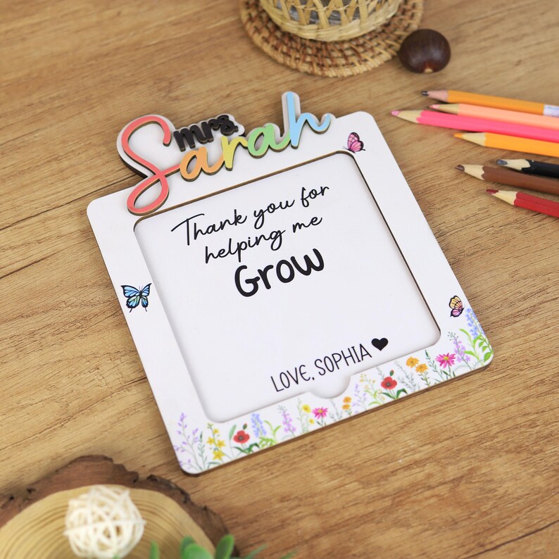 Personalized Teacher Name Plaque, Laser-cut MDF Acrylic Classroom Decor ...
