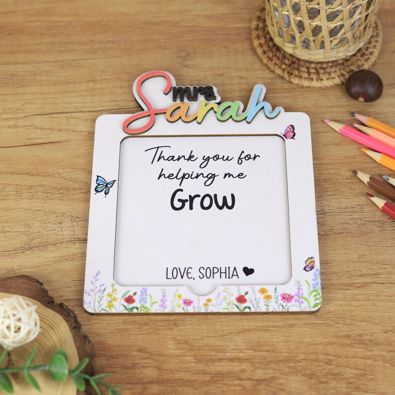 Personalized Teacher Name Plaque, Laser-cut MDF Acrylic Classroom Decor ...