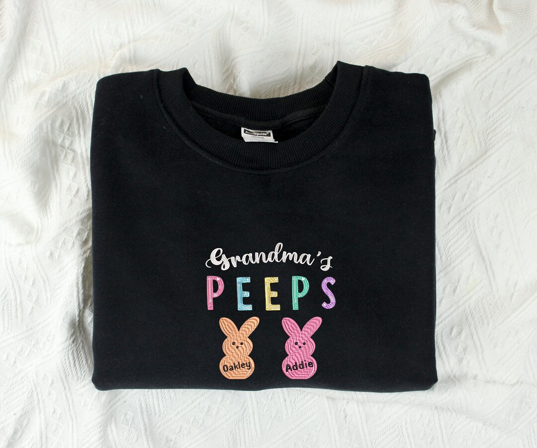 Embroidered Grandma's Favourite Peeps Easter, Easter Peeps Png, Grandma ...