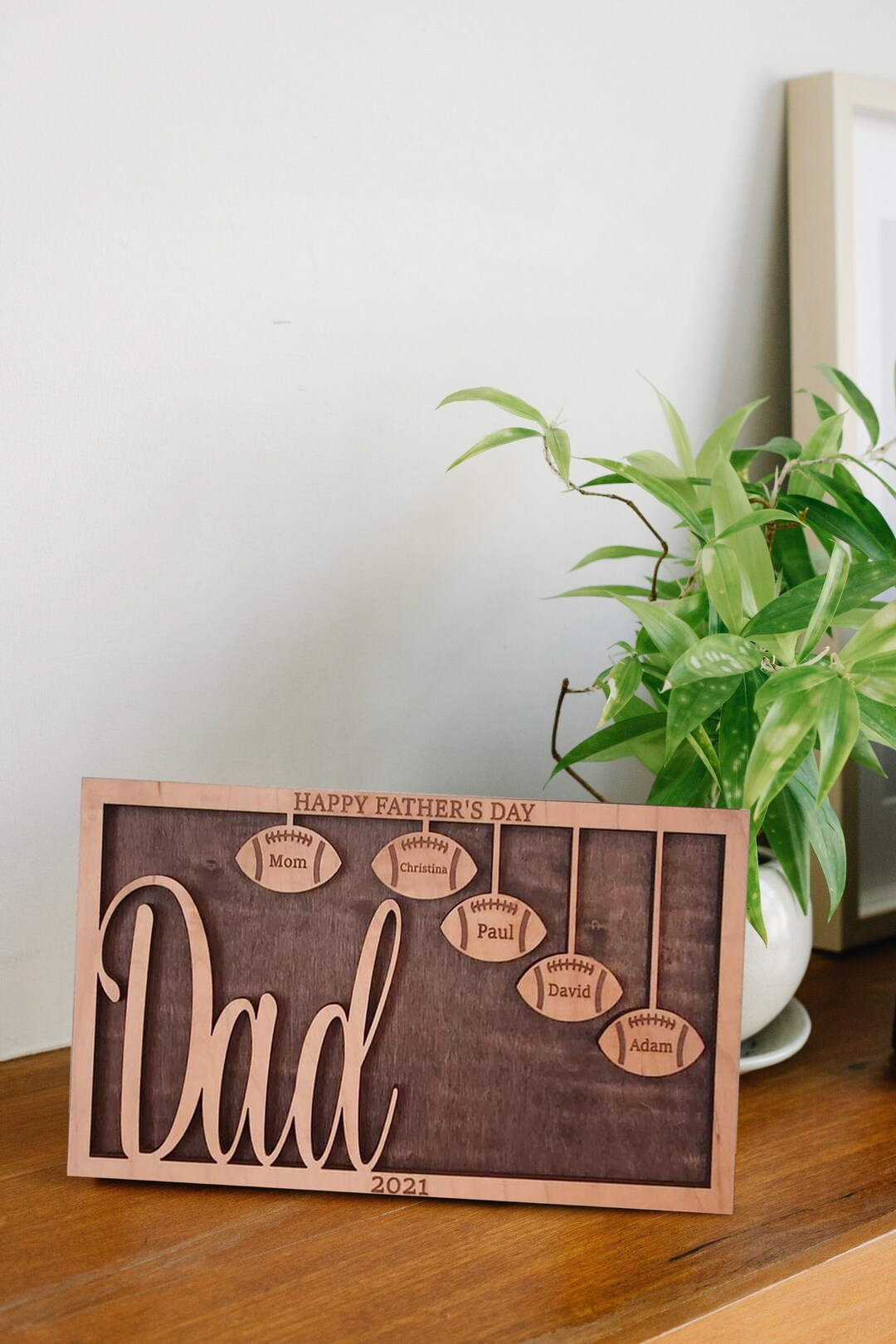 Dad Wood Sign, Father’s Day Mother's Day Baseball Sign, Personalized ...