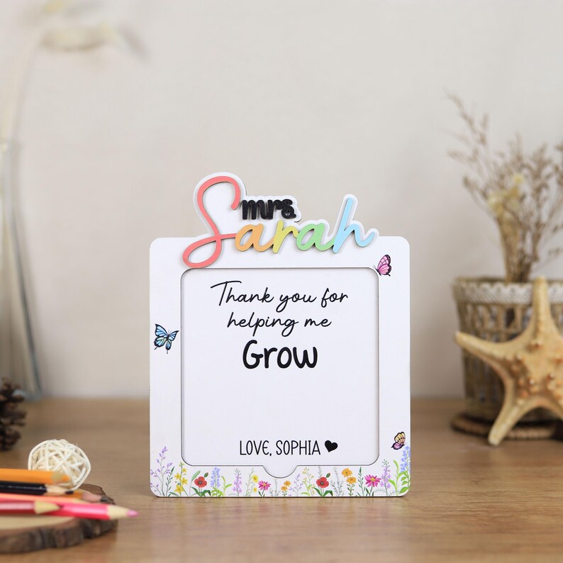 Personalized Teacher Name Plaque, Laser-cut MDF Acrylic Classroom Decor ...