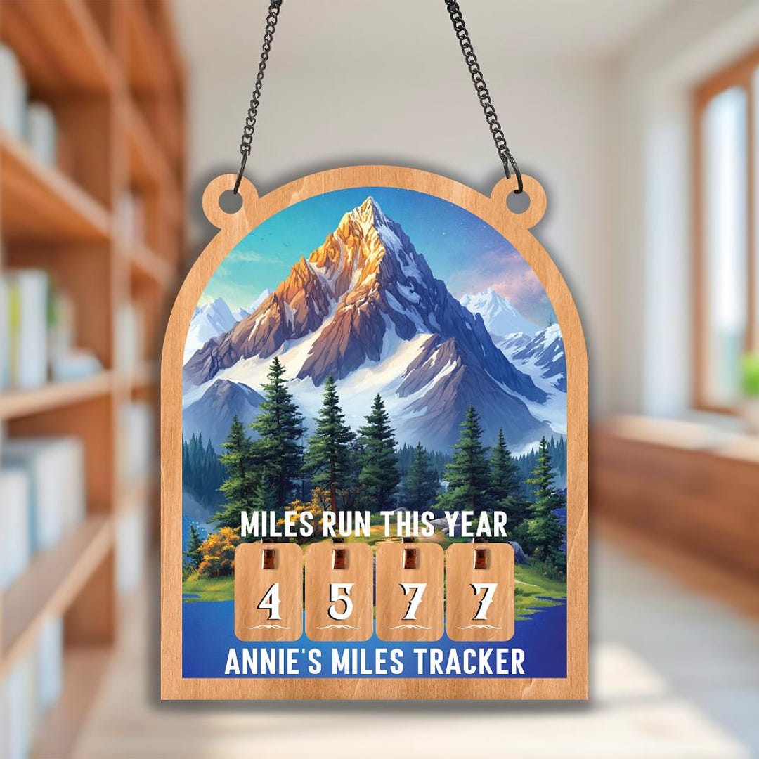 Personalized Running Miles Tracker Sign, Miles Runs This Year 2026 ...