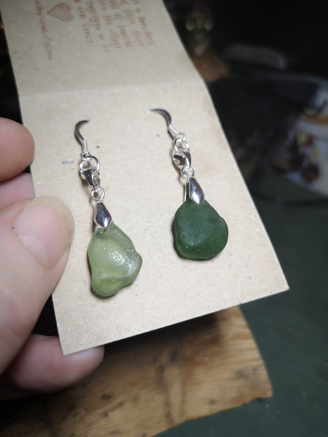 Cute mermaid's Tears Earrings Made in Wales Using Welsh Sea Glass From ...