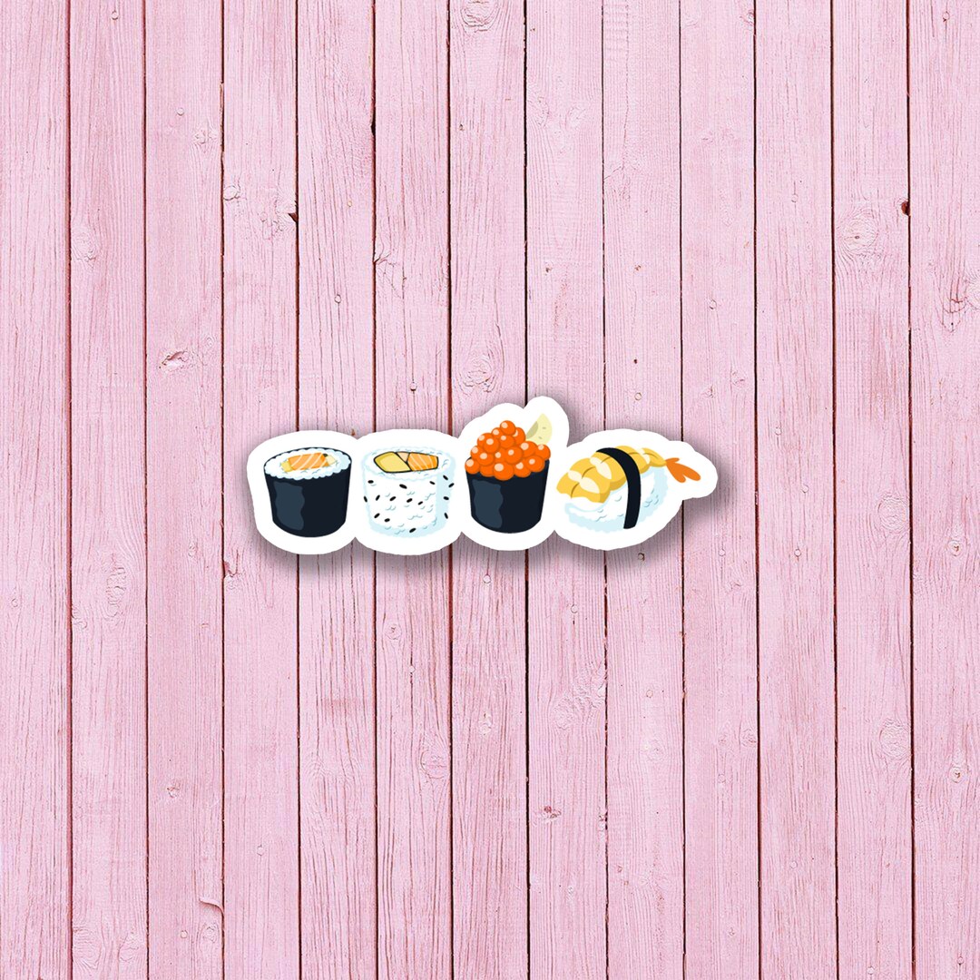 Japanese Sushi Sticker Kawaii Food Stickers Laptop Stickers Aesthetic ...
