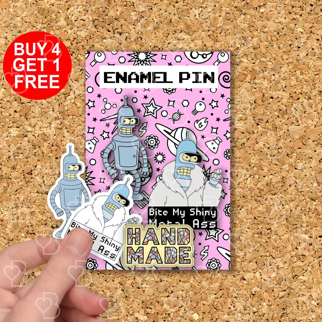 Bender Droid Meme Enamel Pins Space Pins Funny Enamel Pin Cute Enamel ...