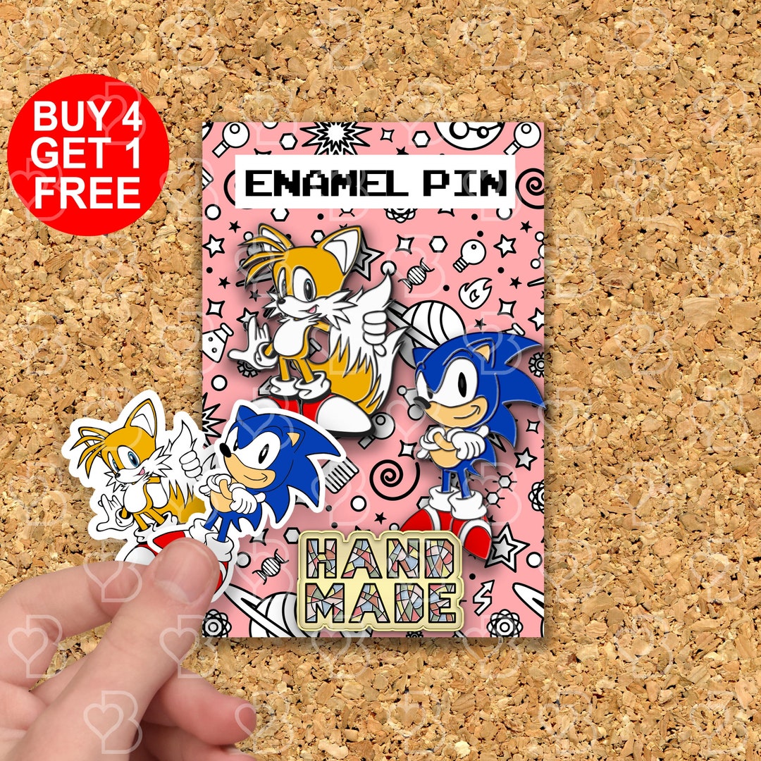 Hedgehog Tails Pin Gaming Gift for Her Enamel Pin Set Funny Cute Enamel ...