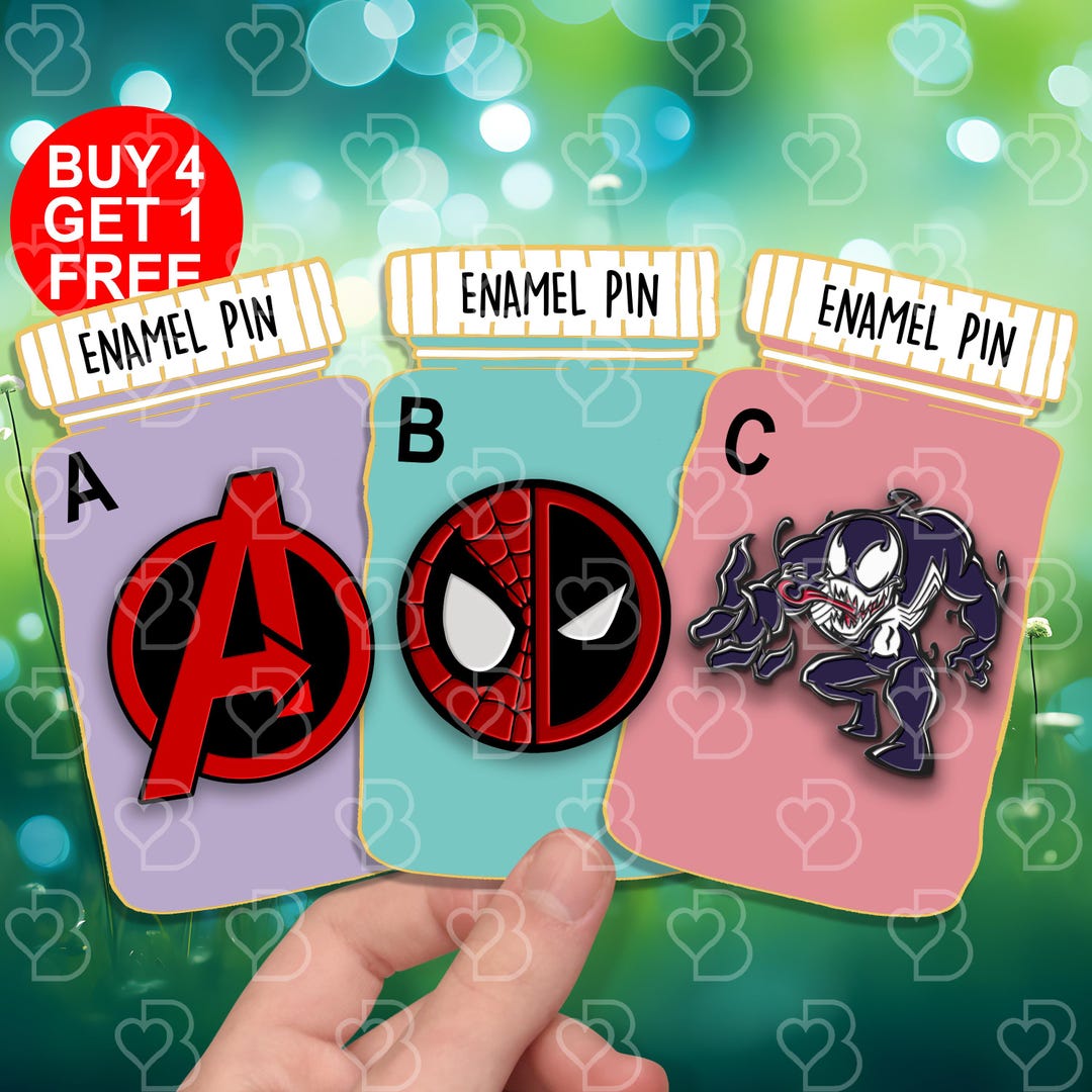 Avengers Galaxy Enamel Pins Gift Set Best Superhero Gift Funny Enamel ...