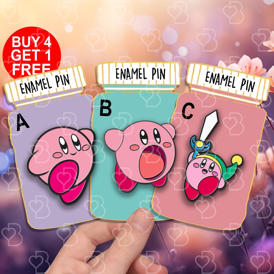 Kirby Zelda Enamel Pins Gift Set Kirby Gifts Enamel Pin Set Funny ...