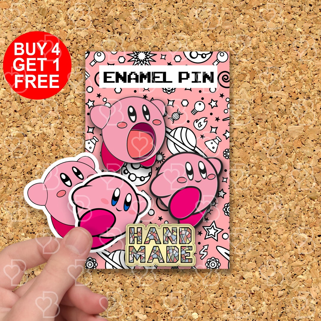 Kirby Kawaii Gaming Enamel Pins Kirby Cute Gifts Funny Lapel Pin Cute ...