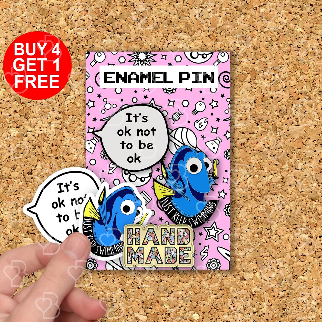 Dory Meme Enamel Pins Anime Meme Gift Kawaii Lapel Pin Hard Enamel Pin ...