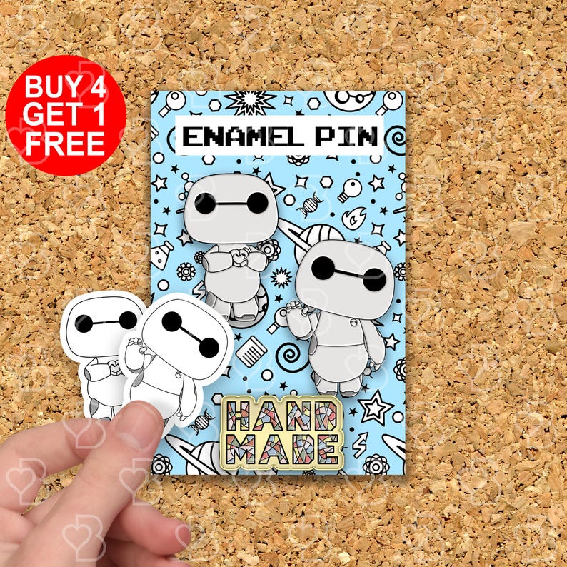Baymax Anime Enamel Pins Set Big Hero Cute Anime Pin Funny Anime Pin ...