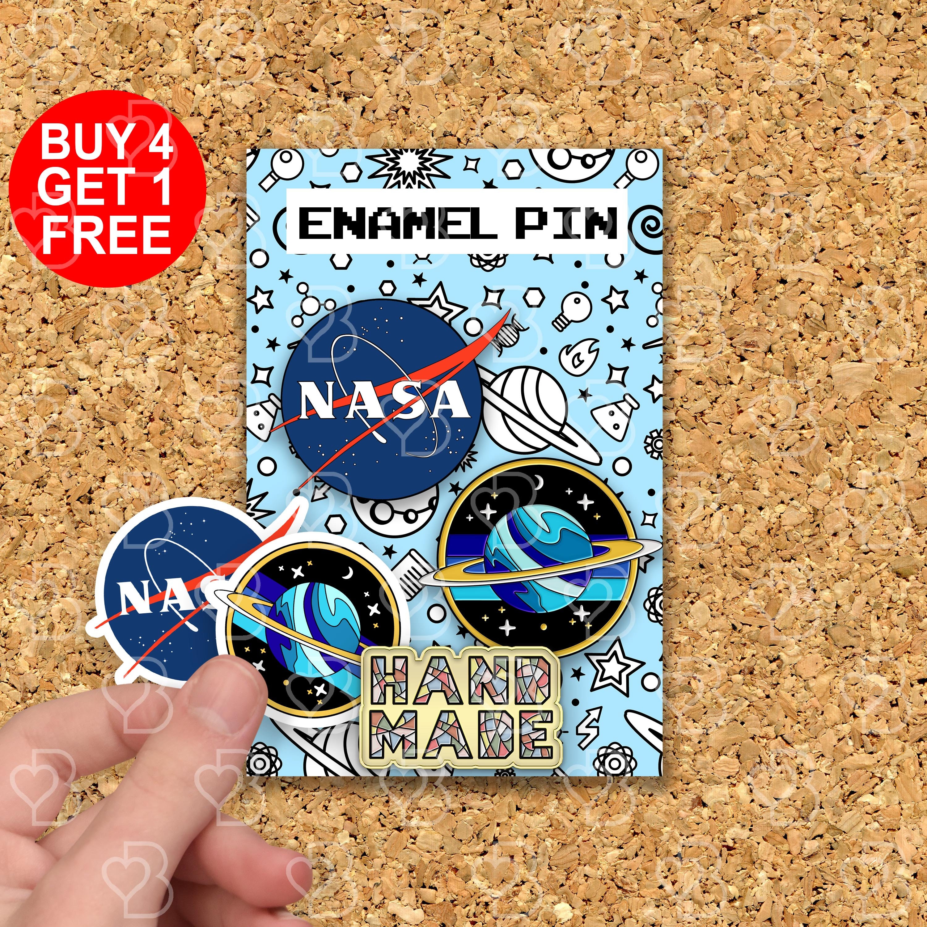 Nasa Logo Space Enamel Pin Nasa Space Gifts Funny Pins Cute Kawaii Pin ...