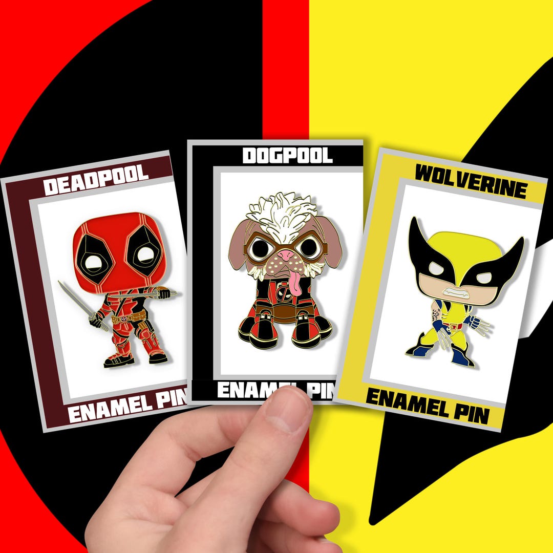 Wolverine Deadpool Funny Enamel Pin Set Boys Anime Gift Deadpool 3 ...