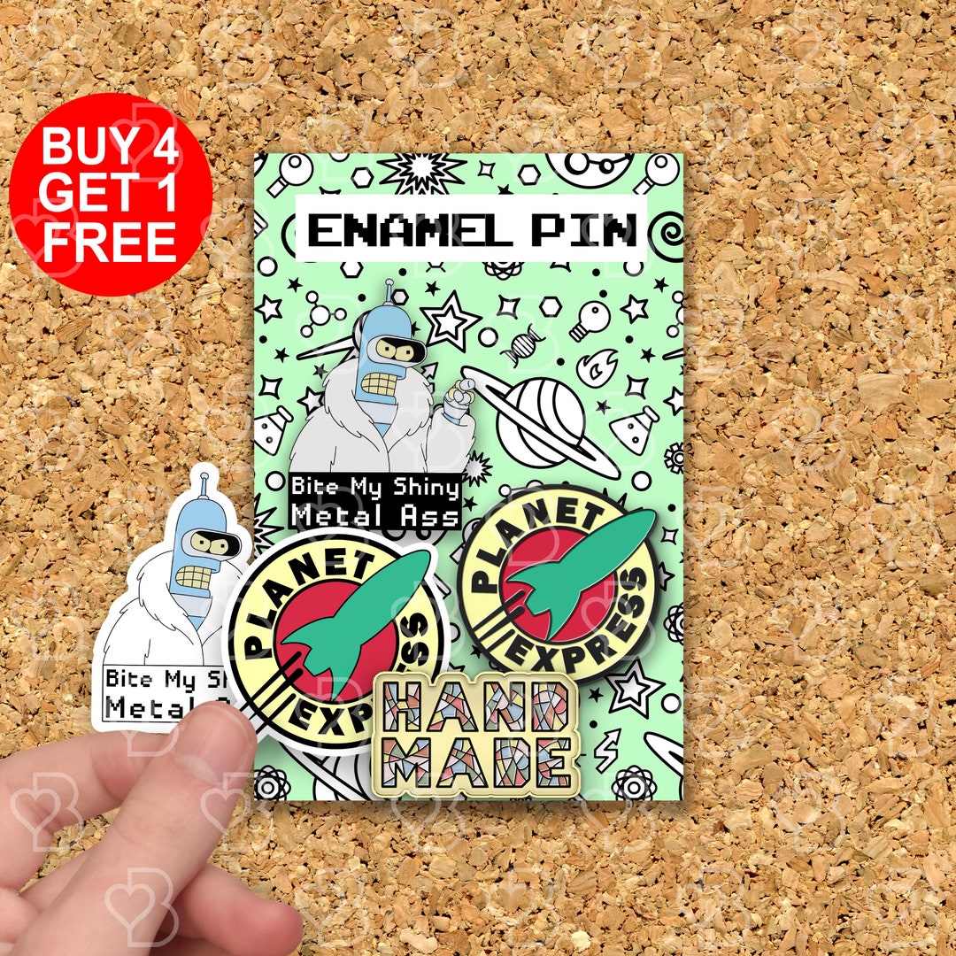 Bender Cyborg Robot Meme Enamel Pins Anime Meme Gift Funny Enamel Pin ...
