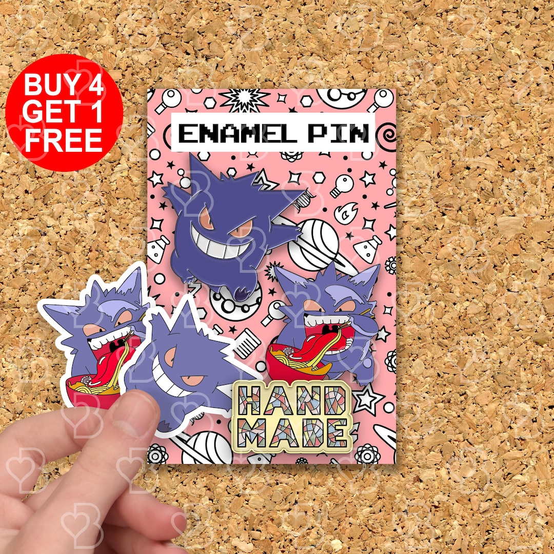 Gengar Ramen Meme Enamel Pins Anime Meme Gift Funny Enamel Pin Cute Pin ...