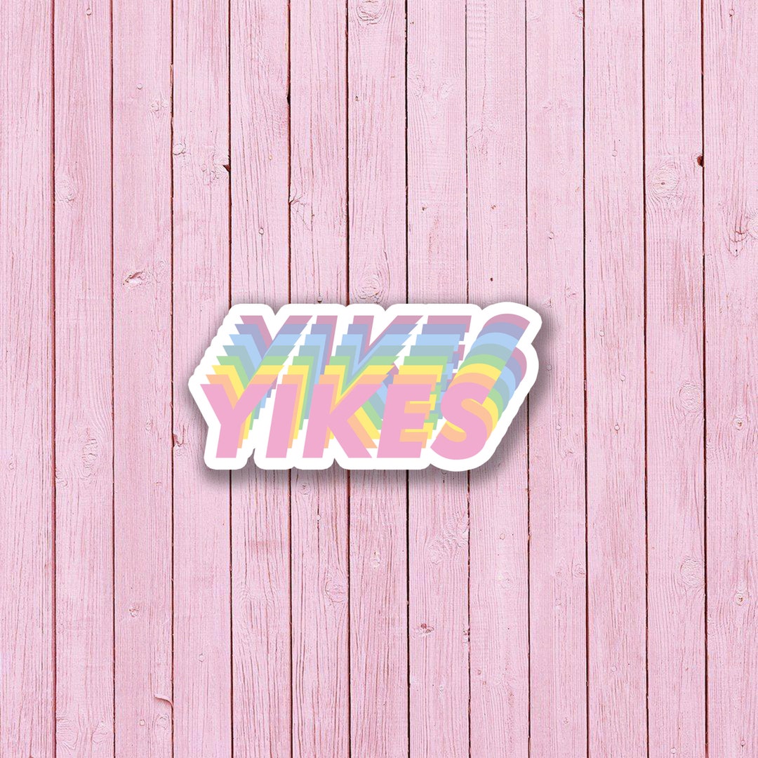 Funny Yikes Sticker Rainbow Pop Art Stickers Laptop Stickers - Etsy
