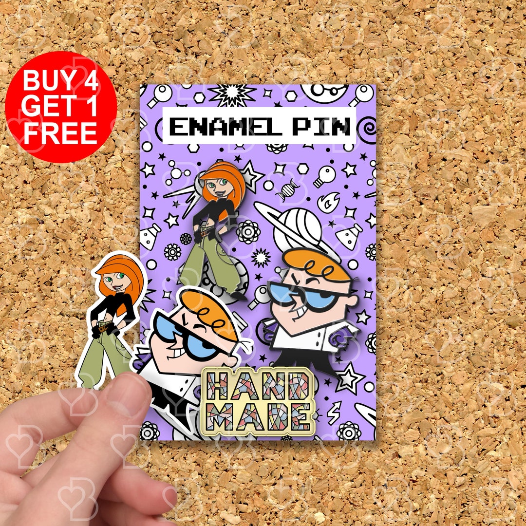 Dexter Scientist Funny Enamel Pin Anime Lovers Gift Enamel Pin Set ...