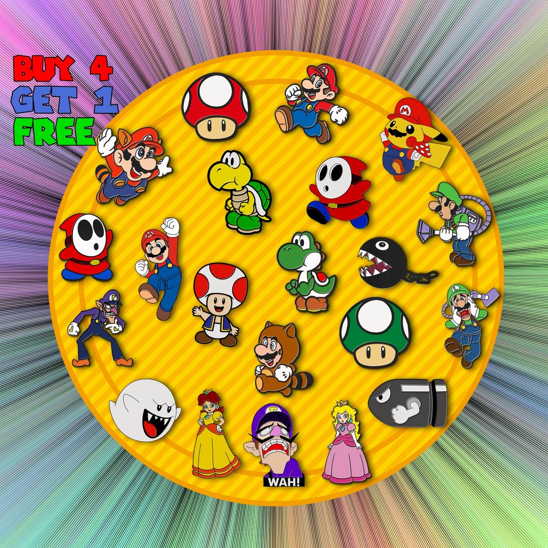 Super Mario Gaming Enamel Pins Anime Pin Set Rpg Game Gifts Video Game ...