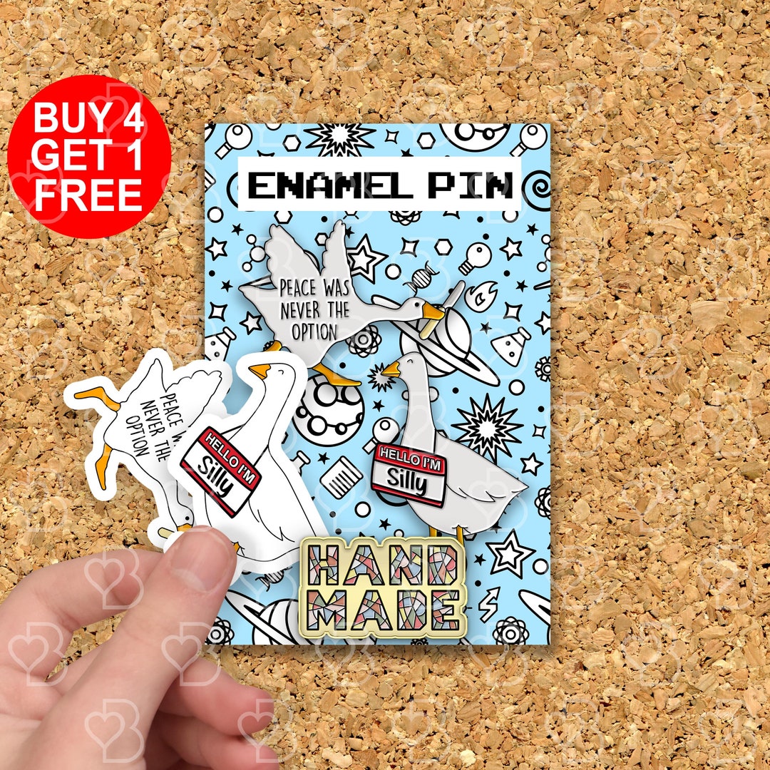 Silly Goose Meme Enamel Pins Goose Gifts Funny Animal Pin Kawaii Pin ...