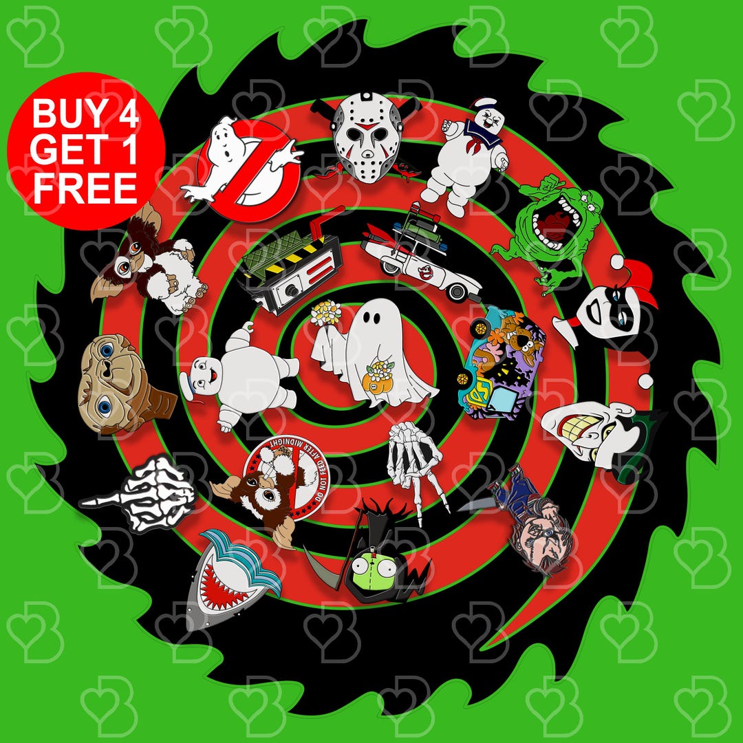 Ghostly Ghost Enamel Pins Set Halloween Gift Set Chucky Halloween ...