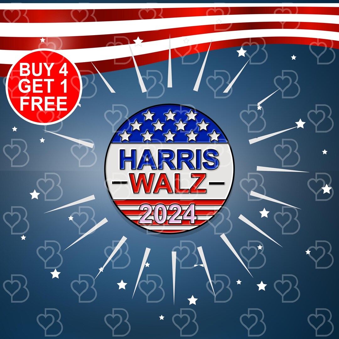 Democrats Harris Walz Pins Enamel Pin Set Kamala Pin Harris Walz 2024 ...