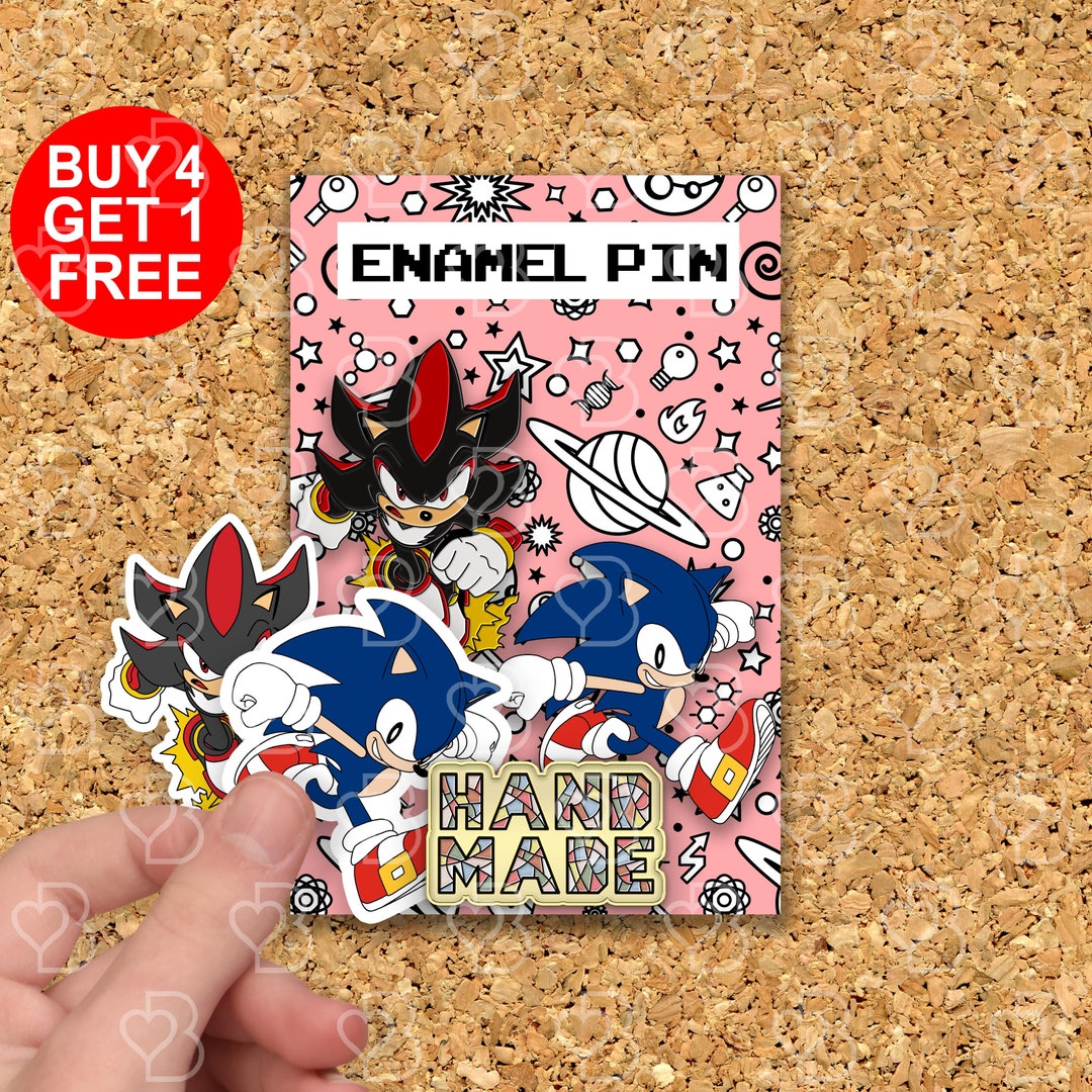 Hedgehog Shadow Gaming Enamel Pins Gaming Gift for Her Funny Pins Set ...