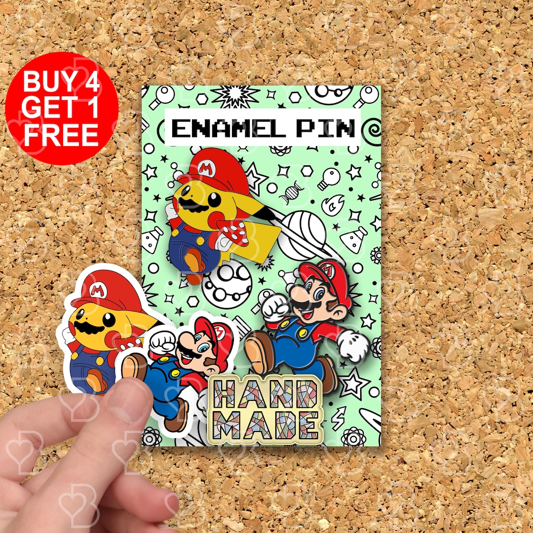 Super Mario Meme Enamel Pins Gaming Gift for Her Funny Enamel Pin ...