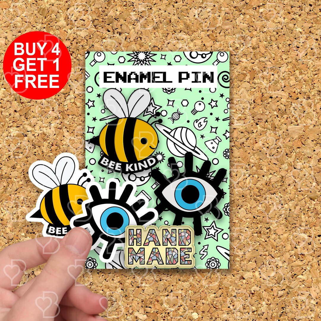 Be Kind Bee Meme Enamel Pins Bees Lover Gifts Funny Enamel Pin Kawaii ...