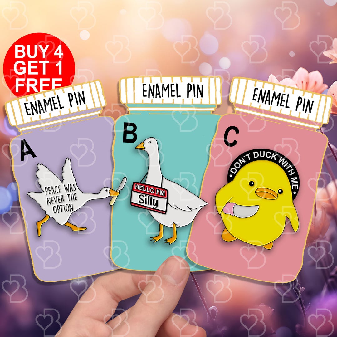 Untitled Goose Game Enamel Pins Gift Set Silly Goose Gifts Funny Animal ...