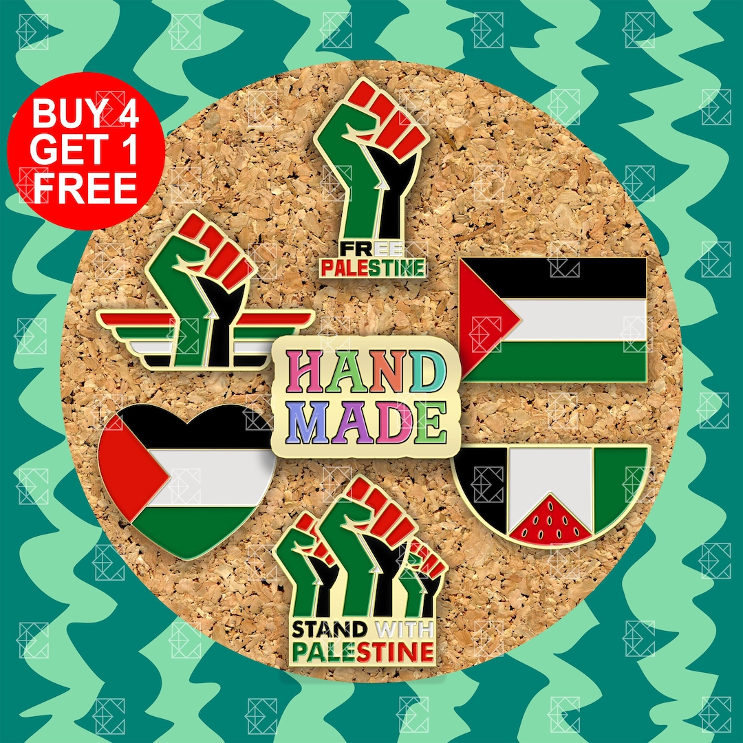 Palestine Flag Flag Pin Enamel Free Palestine Protest Gift Palestine ...