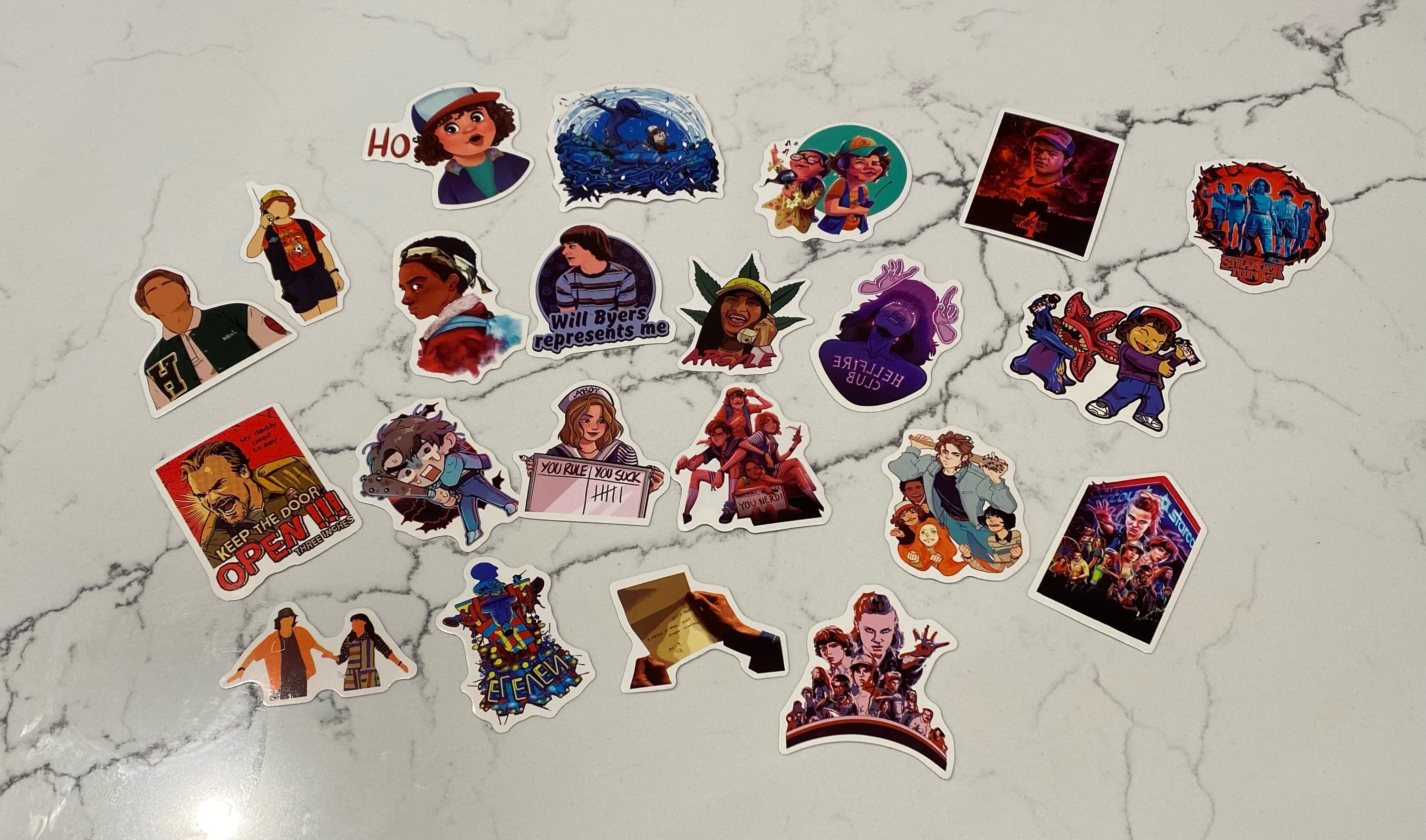 Stranger Things Sticker Pack 50pcs Unique Fan Collection, Perfect Gift ...