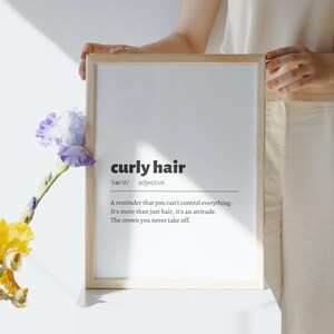 Curly Hair Printable Wall Art Natural Hair Reality Curly - Etsy