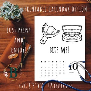 Personalized Funny Dental Office Wall Calendar 2025 Dentist Graduation ...