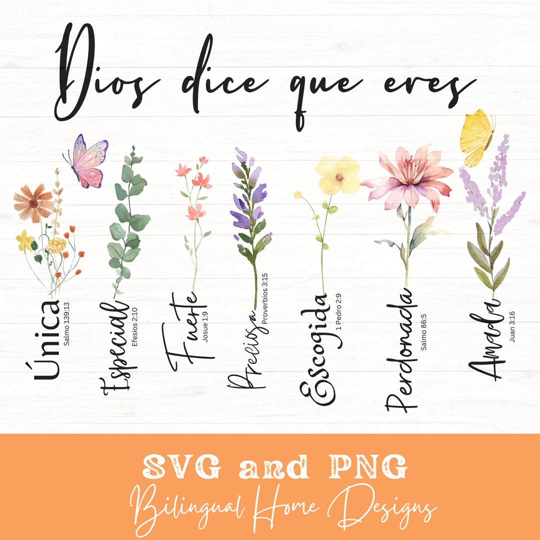 Dios Dice Que Eres SVG PNG Spanish God Says You Are Faith Png Bible ...