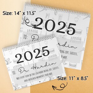 Personalized Funny Dental Office Wall Calendar 2025 Dentist Graduation ...