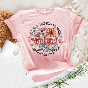 Bendecida Agradecida SVG PNG Spanish Sublimation Design Spring Faith ...