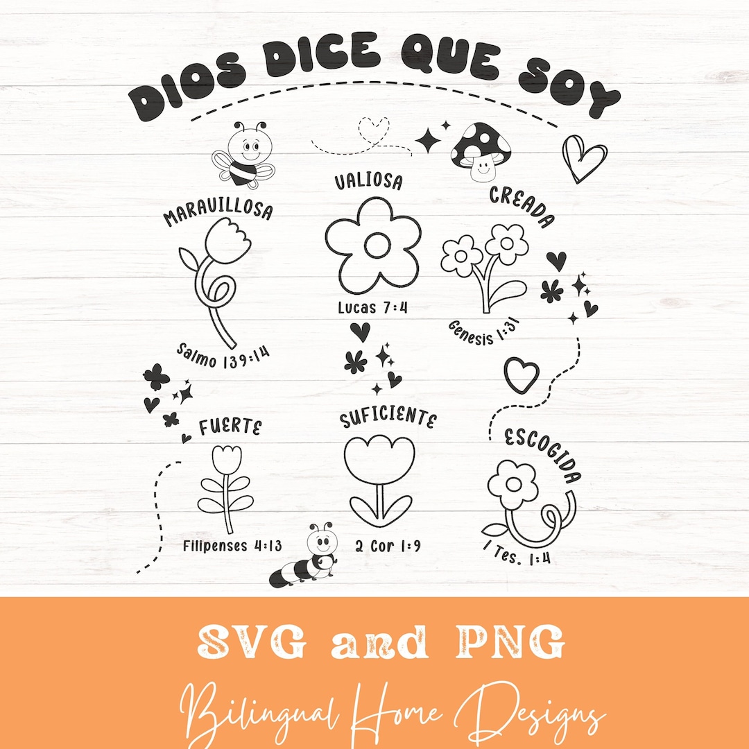 Dios Dice Que Eres SVG PNG, Spanish God Says You Are, Faith Png, Bible ...