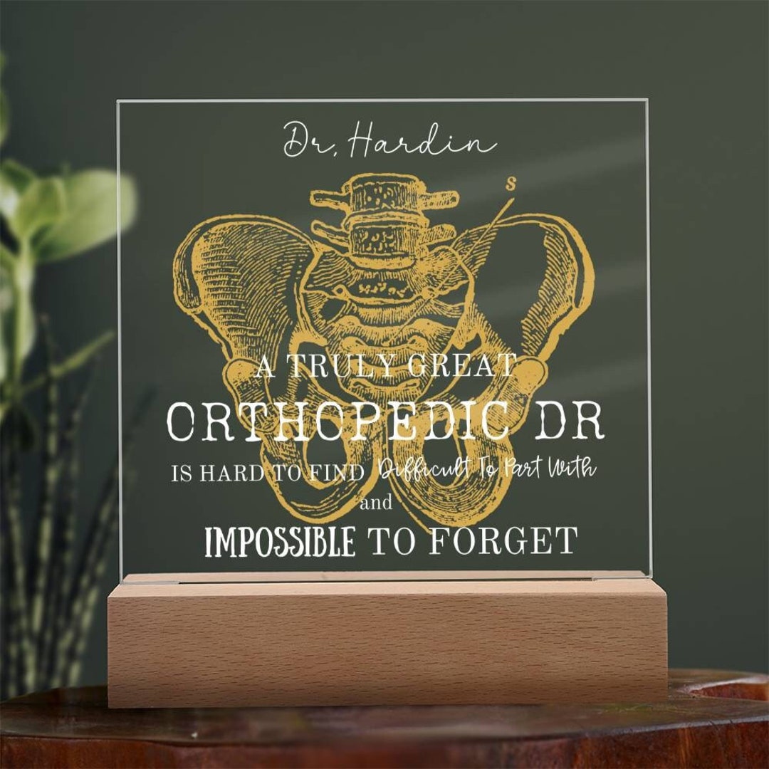 A Truly Great Orthopedic Doctor Thank You Gift Custom Desk Name Plate ...